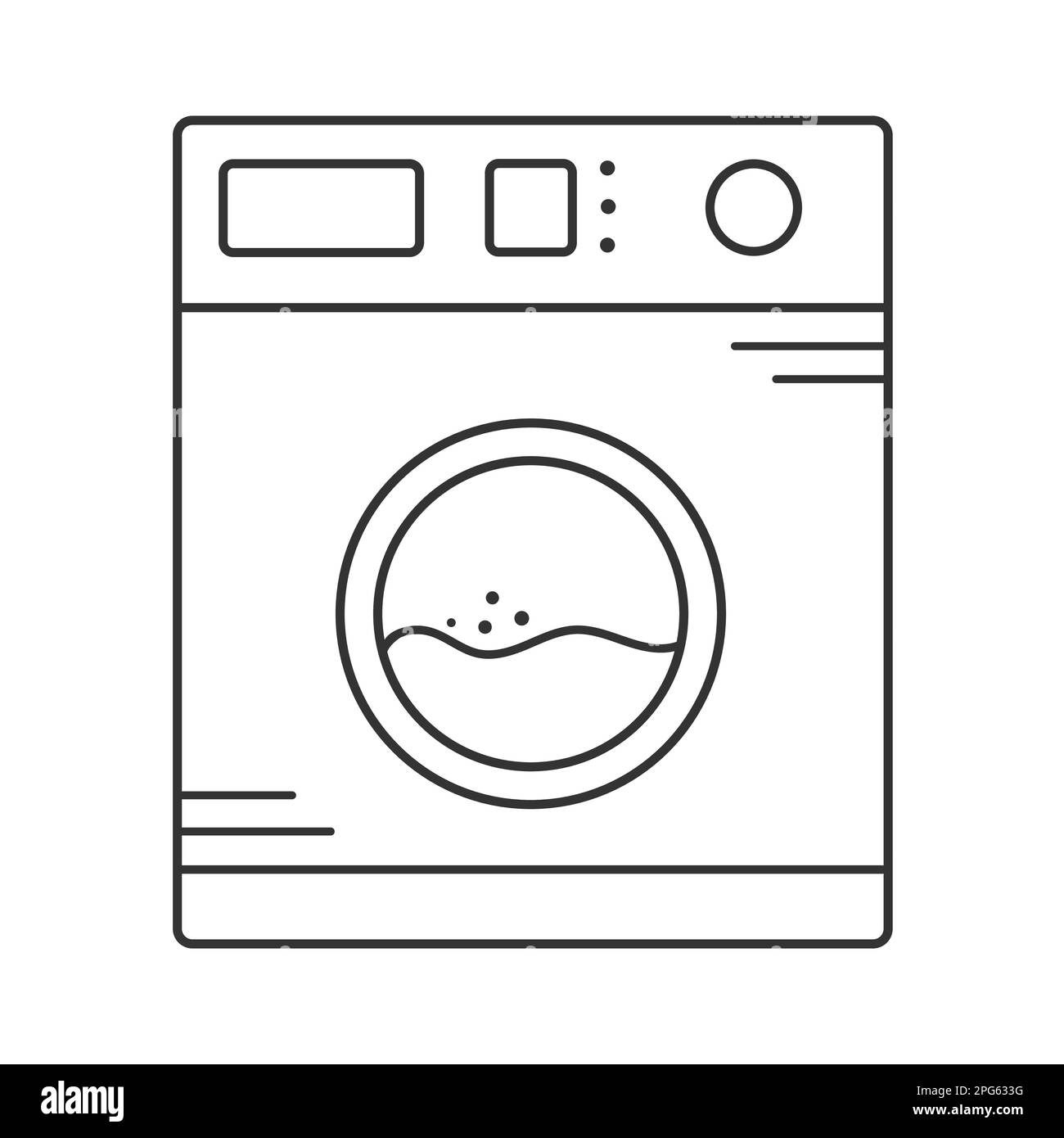 Washing machine icon vector. Electric appliances icon line style. House ...