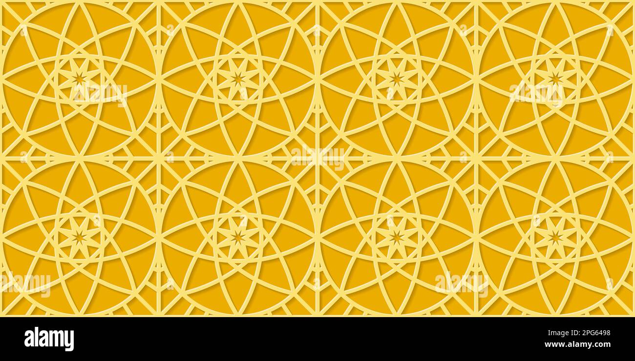 Islamic gold ornament vector seamless pattern Stock Photo - Alamy