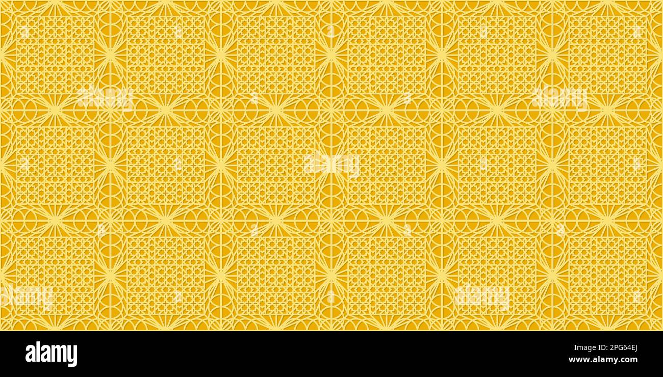 Islamic gold ornament vector seamless pattern Stock Photo - Alamy