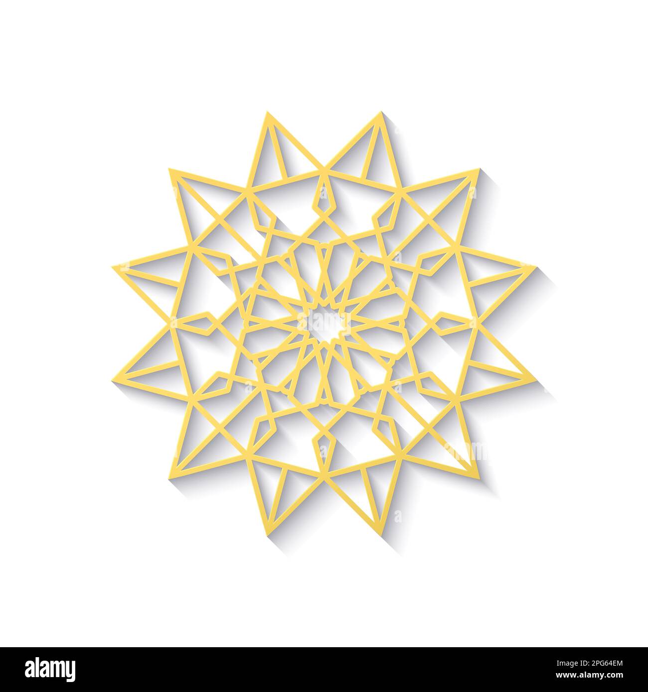 Islamic golden ornament, vector illustration Stock Photo - Alamy