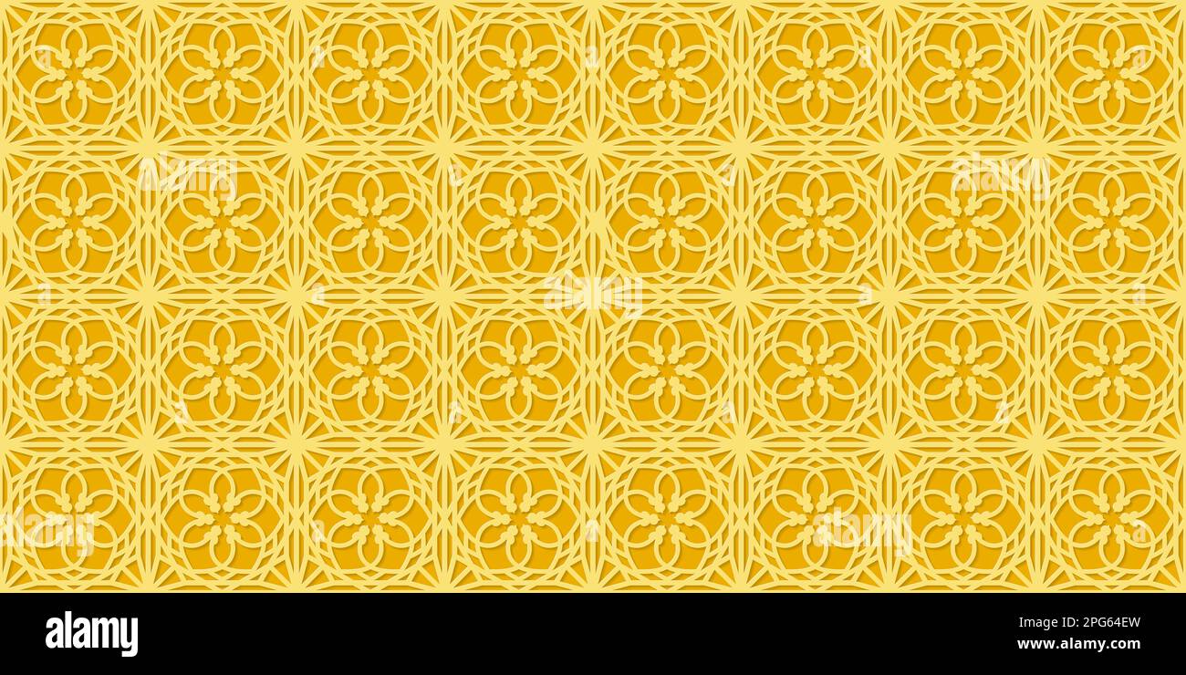 Islamic gold ornament vector seamless pattern Stock Photo - Alamy