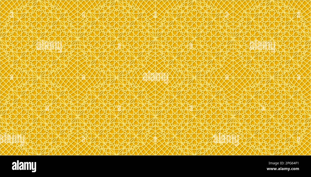 Islamic gold ornament vector seamless pattern Stock Photo - Alamy