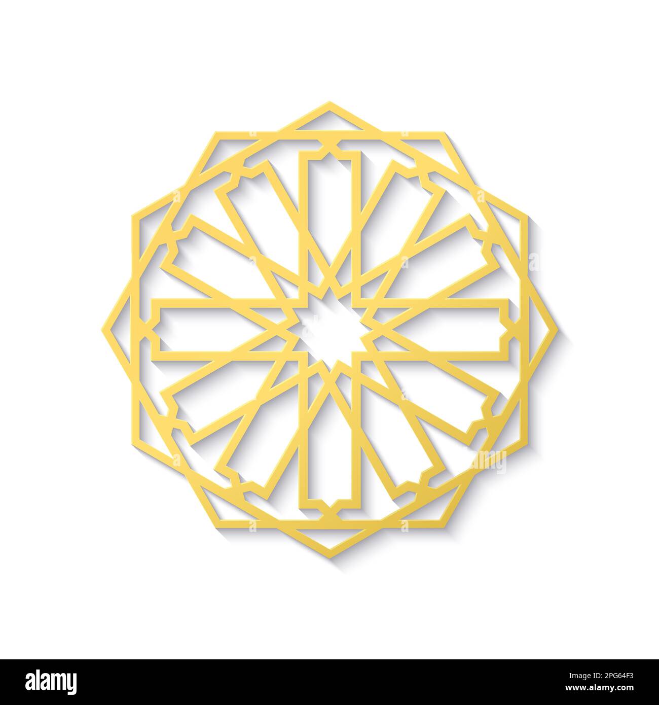 Islamic golden ornament, vector illustration Stock Photo - Alamy