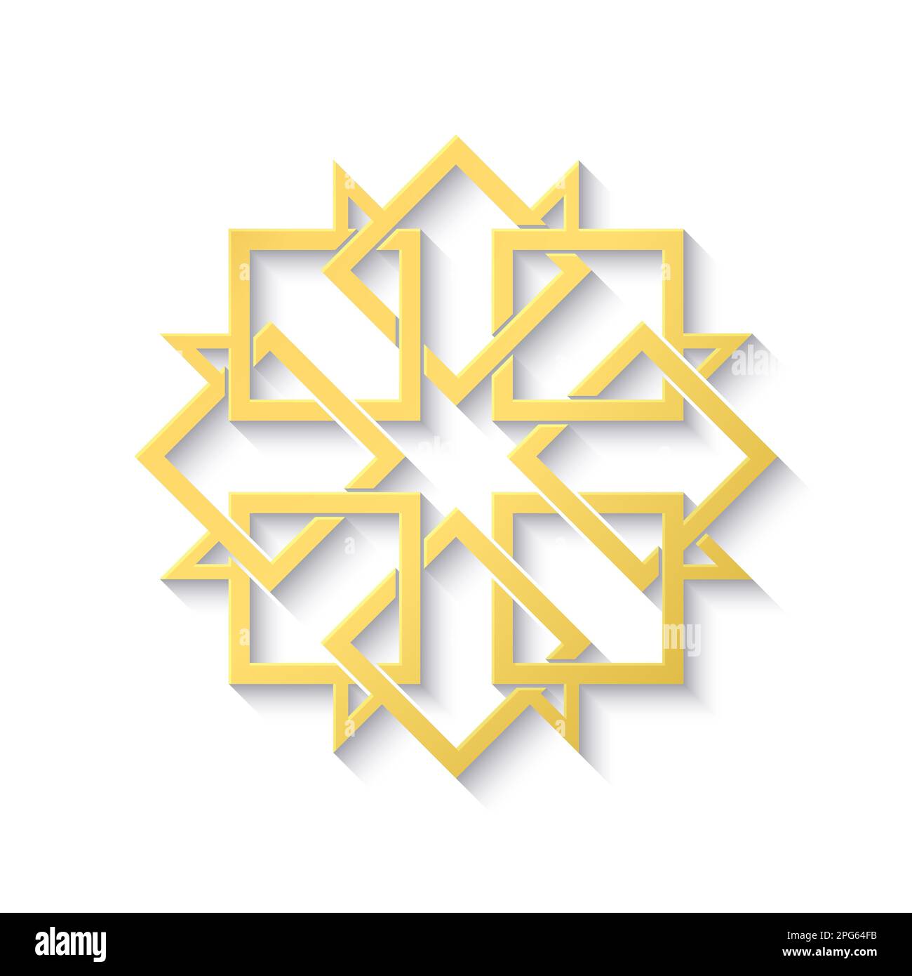 Islamic golden ornament, vector illustration Stock Photo - Alamy