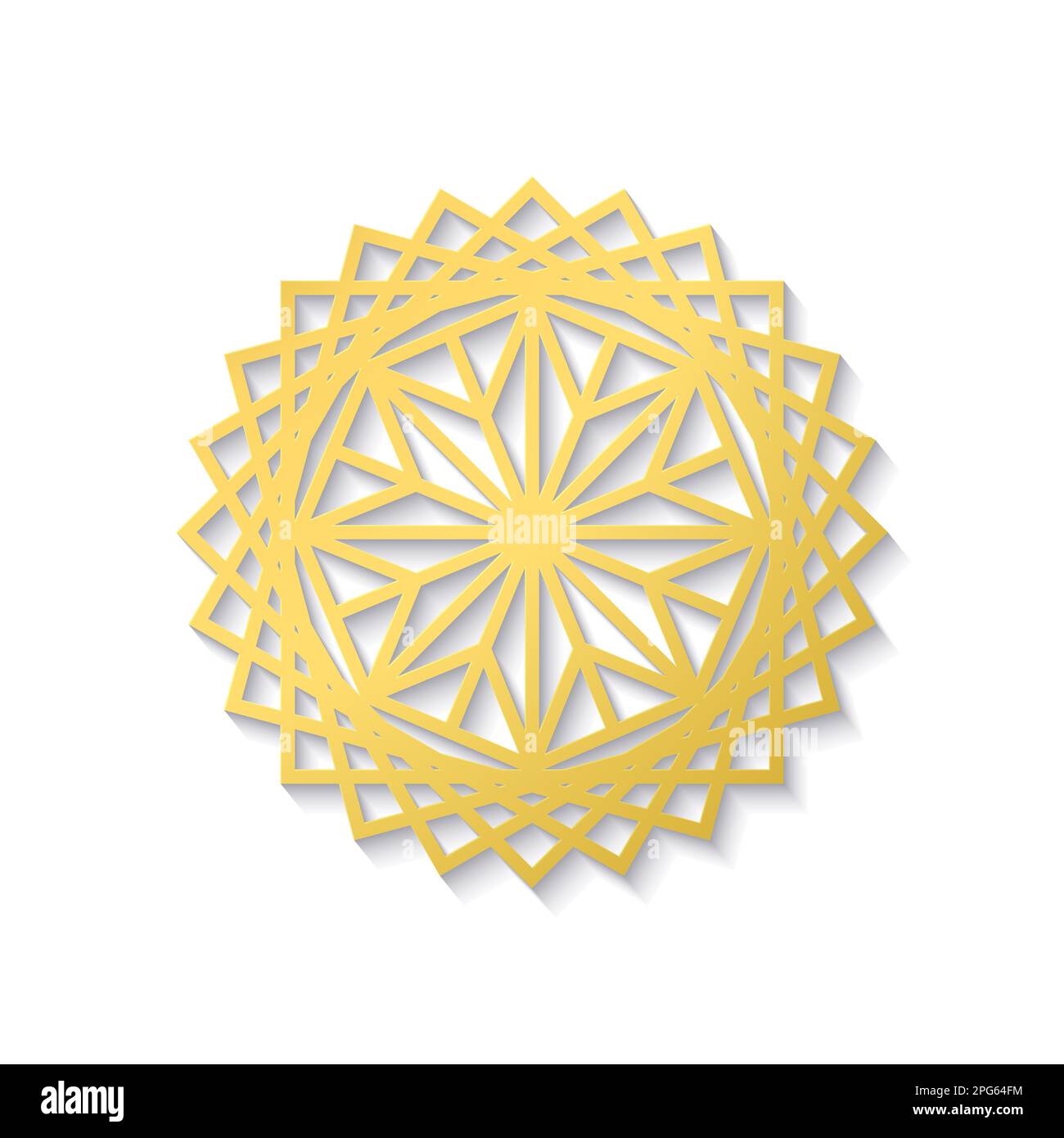 Islamic golden ornament, vector illustration Stock Photo - Alamy