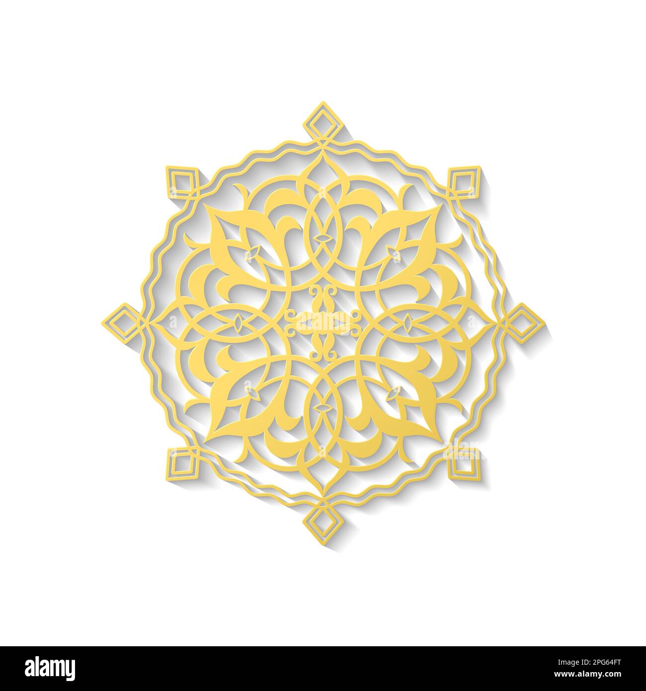 Islamic golden ornament, vector illustration Stock Photo - Alamy
