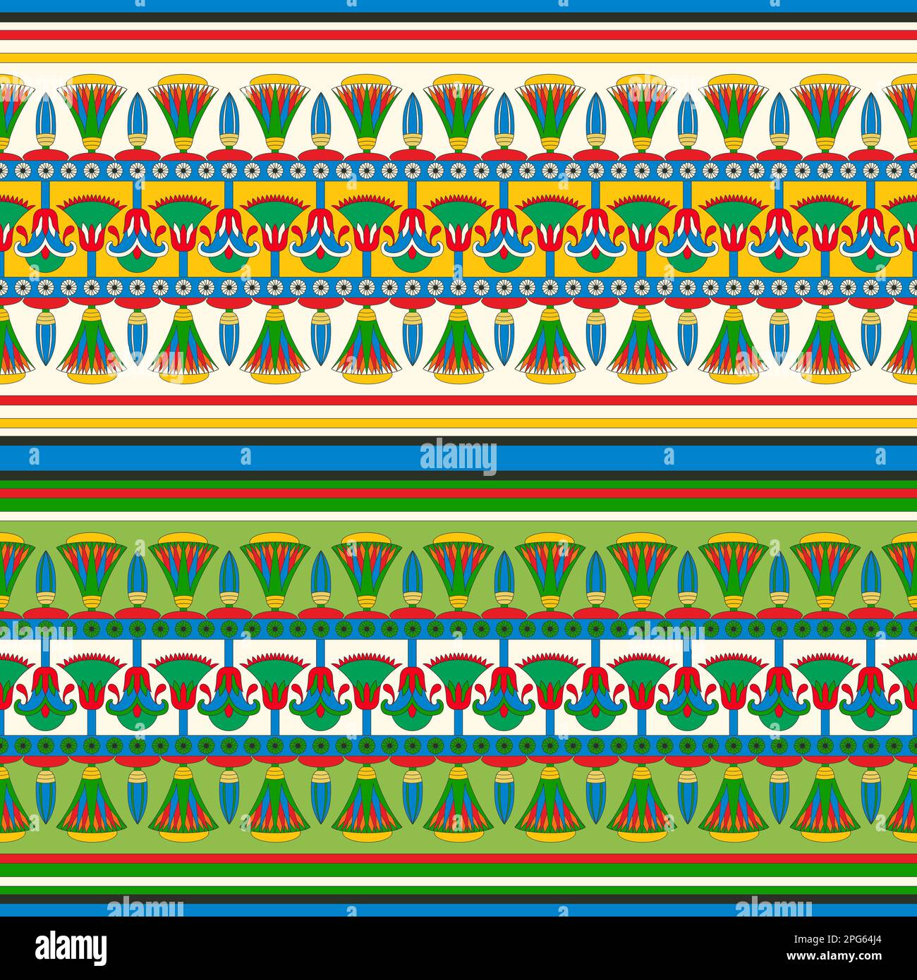 Ancient Egyptian traditional background, vector seamless pattern Stock ...