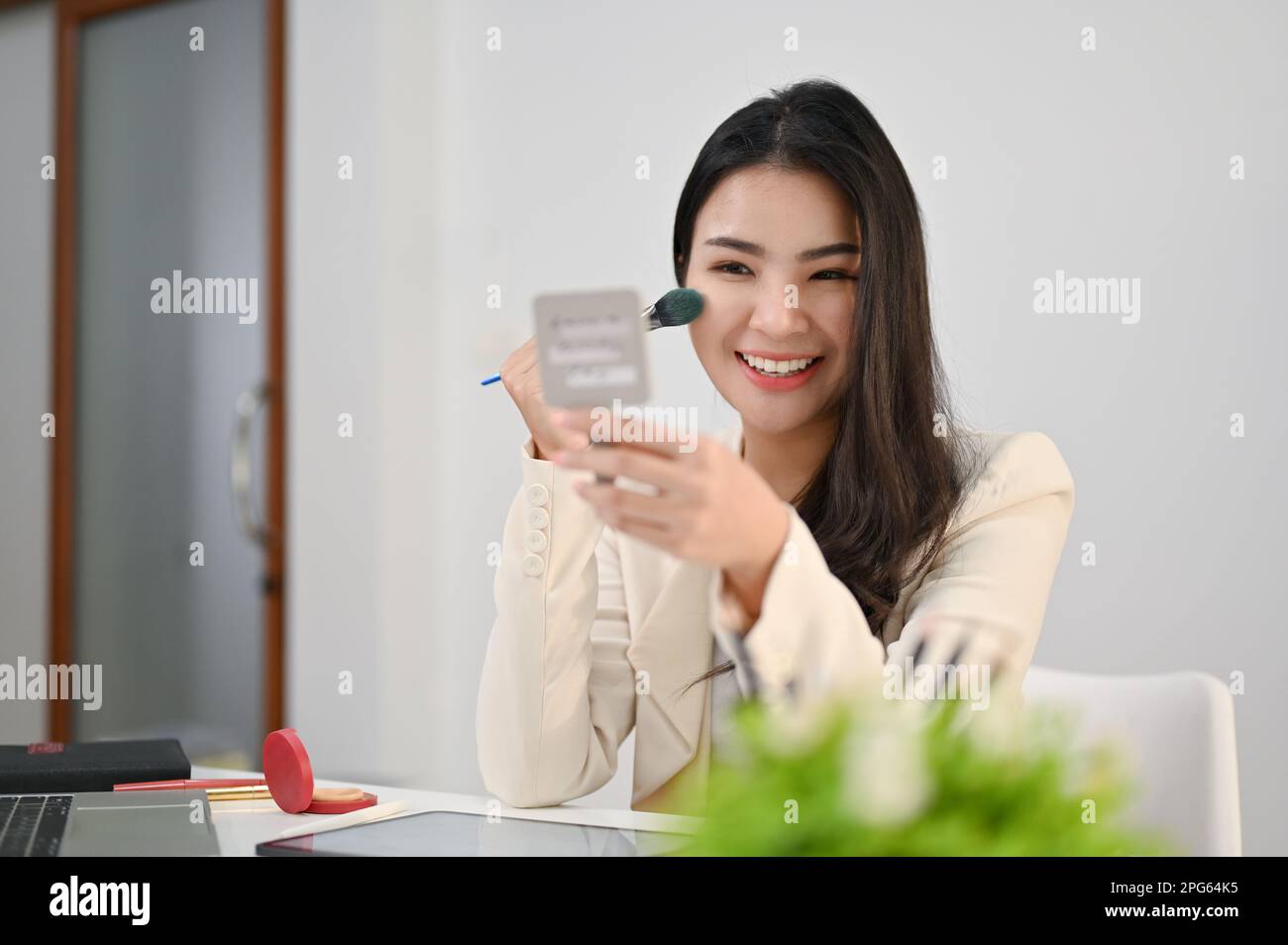 Beautiful and charming millennial Asian businesswoman or female ...