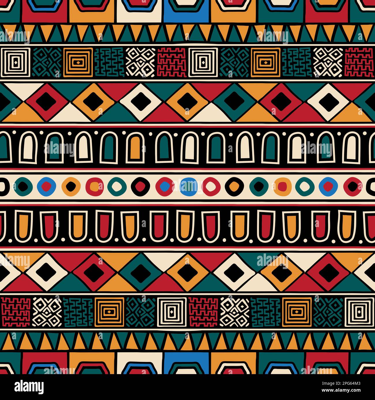 Tribal ethnic background. Vector seamless pattern design for background ...