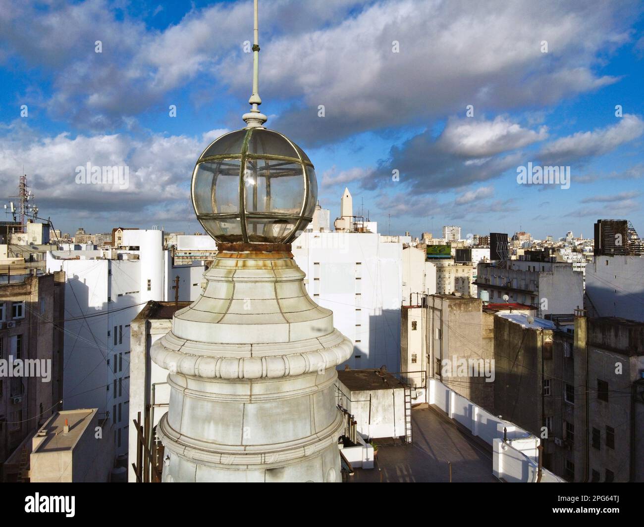 old glass lighthouse and obelisk in buenos aires Stock Photo - Alamy