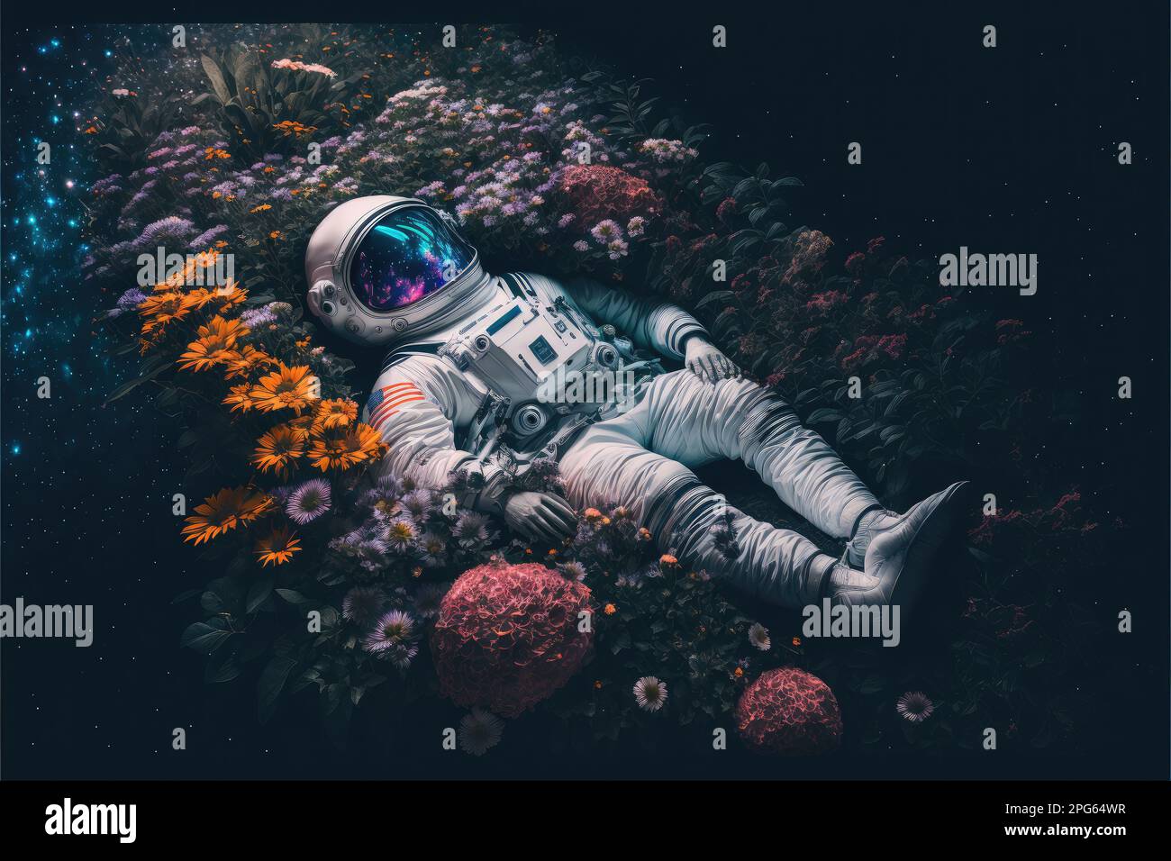 Astronaut sleeping in space hi-res stock photography and images - Alamy
