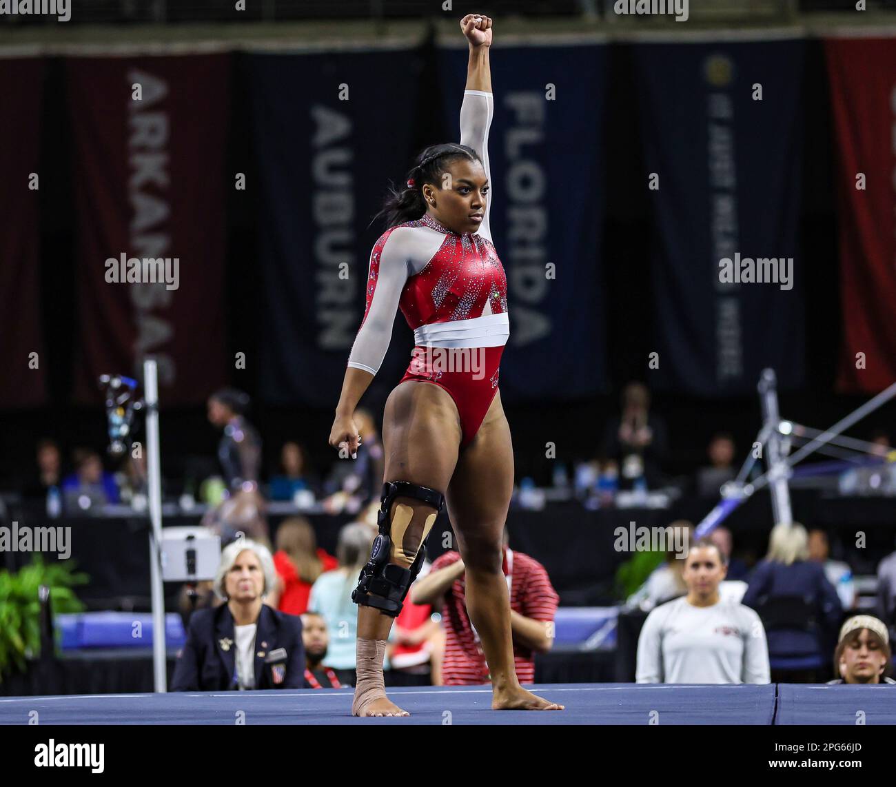 March 18, 2023: Arkansas' Frankie Price performs her floor routine ...