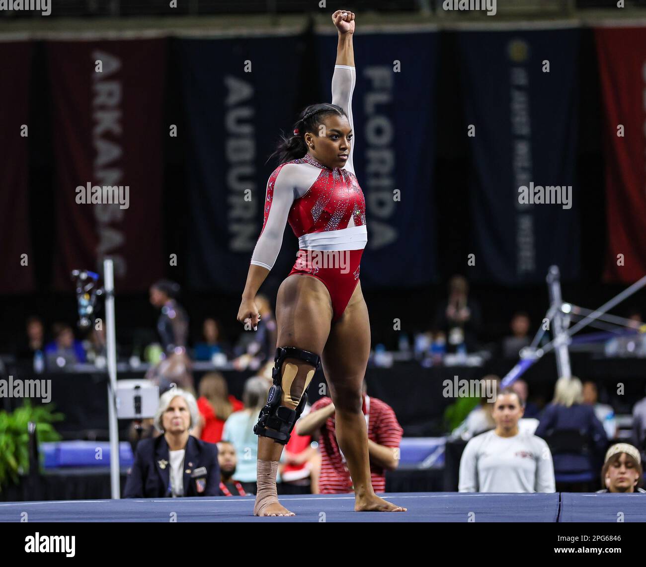 March 18, 2023: Arkansas' Frankie Price performs her floor routine ...