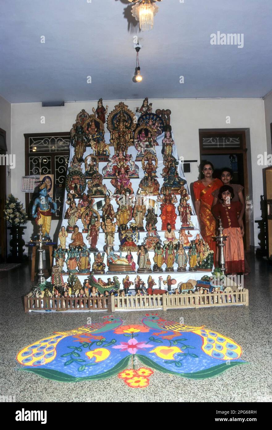 Kolu display during Navaratri festival in Tamil Nadu, India, Asia Stock ...