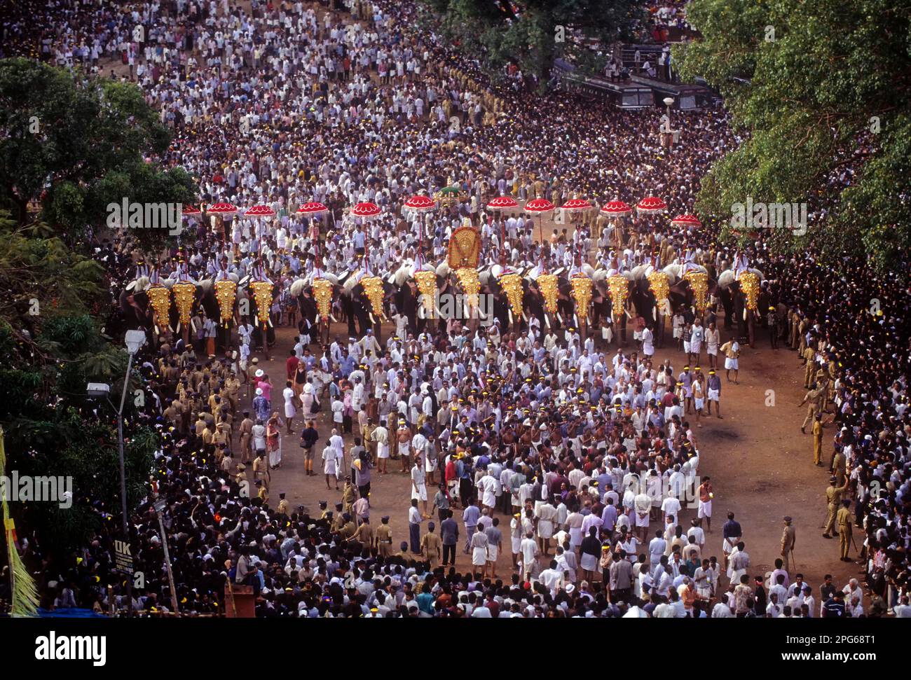 The eagerly awaited Changing of Umbrellas event or Kutamattam in Pooram ...