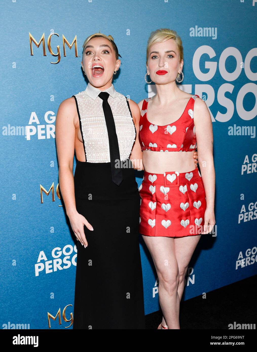 Florence Pugh, left, and Zoe Lister-Jones attend a special screening of ...