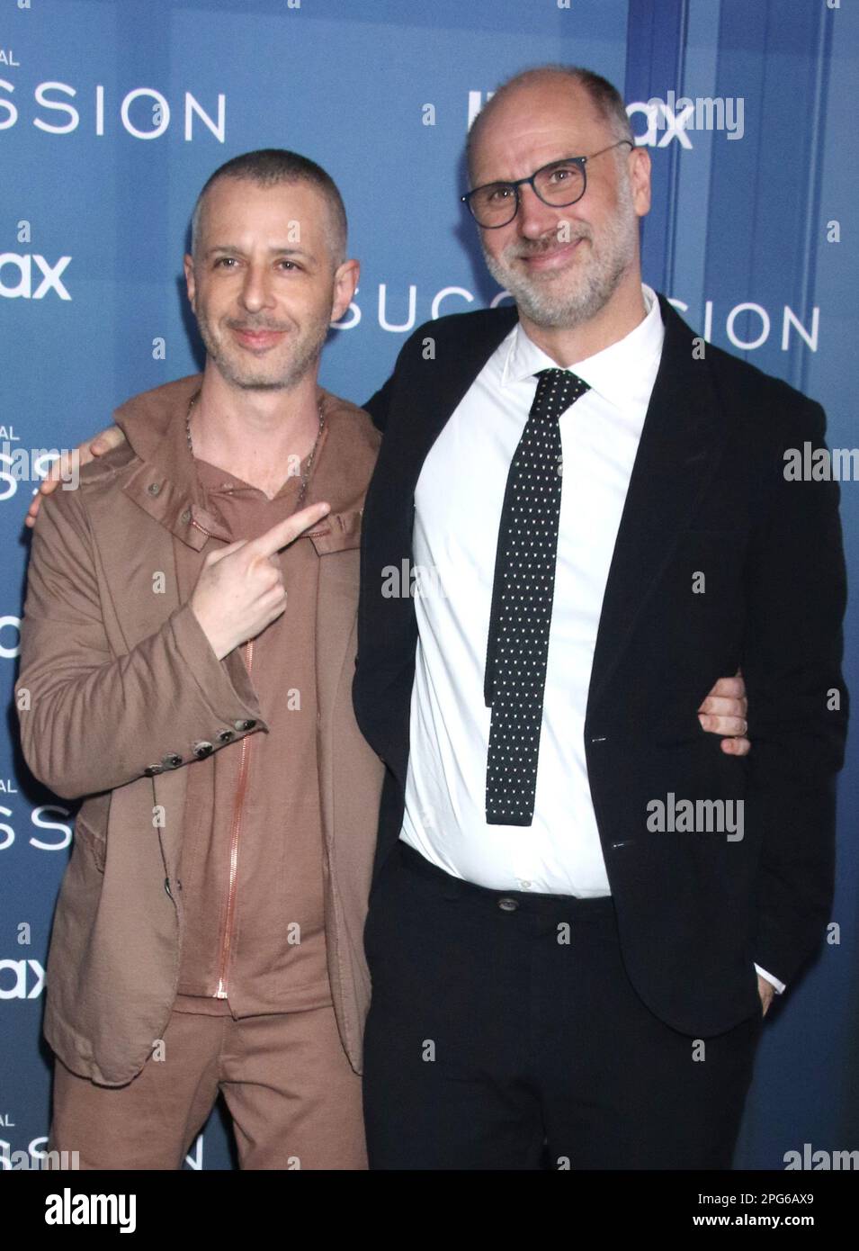 New York, NY, USA. 20th Mar, 2023. Jeremy Strong and Jesse Armstrong at ...
