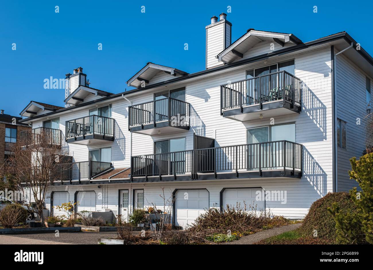 New residential townhouses. Modern apartment buildings in Canada ...