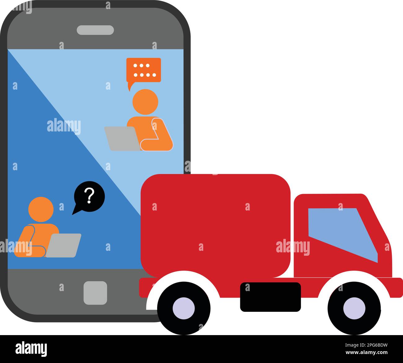 Lorry carry trailer on Stock Vector Images - Alamy