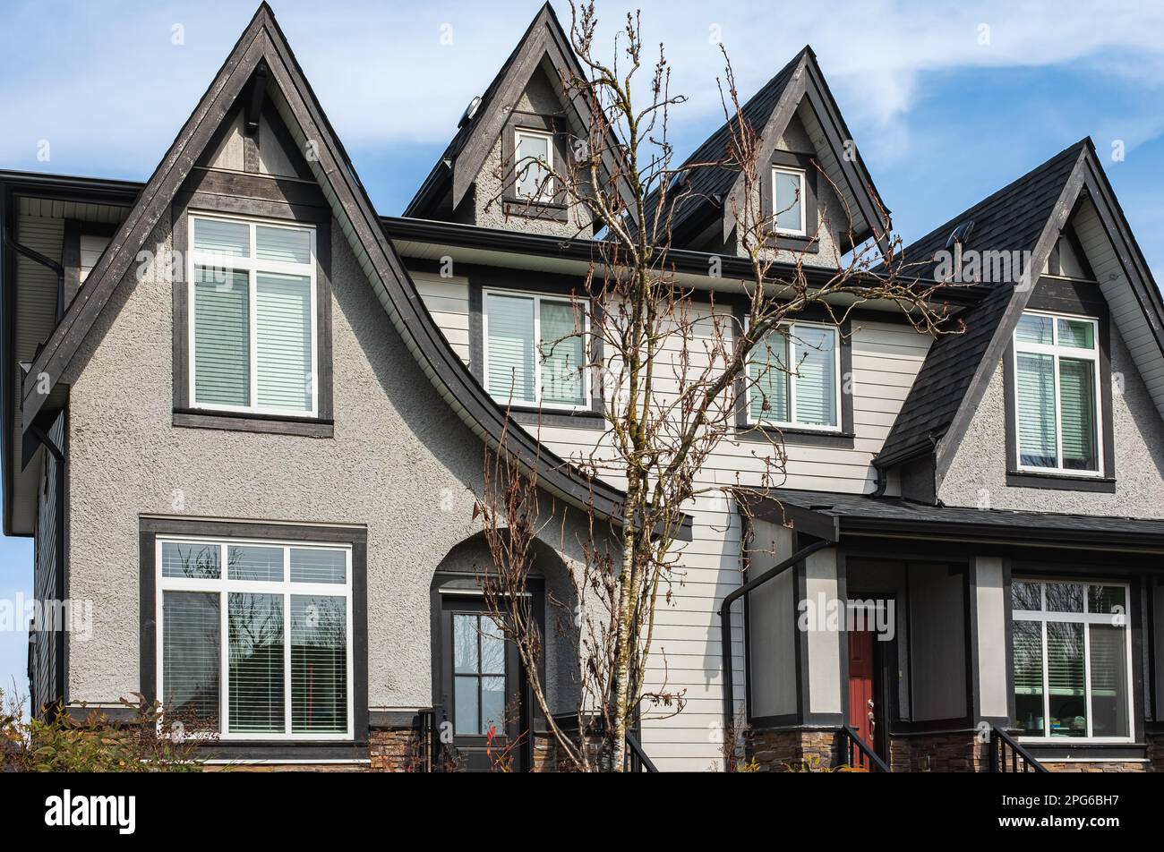 Brand new upscale townhomes in a Canadian neighbourhood. Nice ...