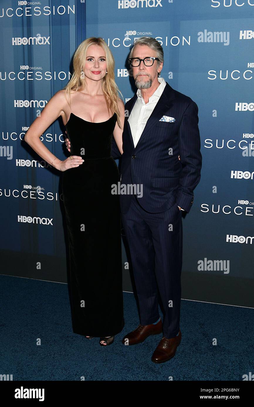 Justine Lupe and Alan Ruck attend HBO's "Succession" red carpet ...