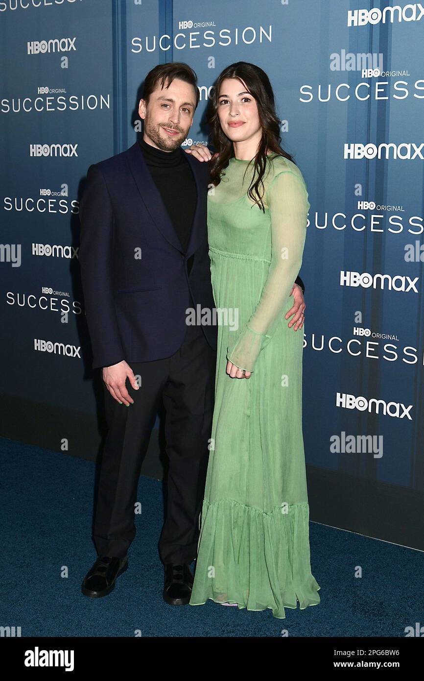 Kieran Culkin and wife Jazz Charton attends HBO's "Succession" red ...