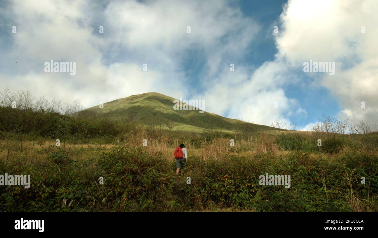 Mount Lokon, an active volcano in Tomohon, North Sulawesi, Indonesia ...