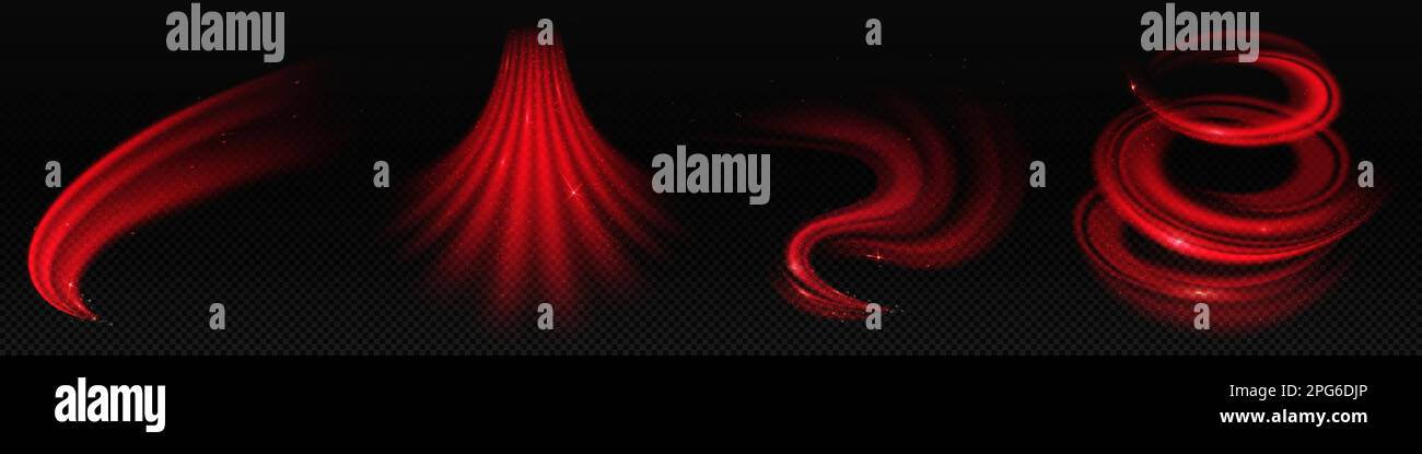 Realistic set of hot air vortex effects isolated on transparent ...