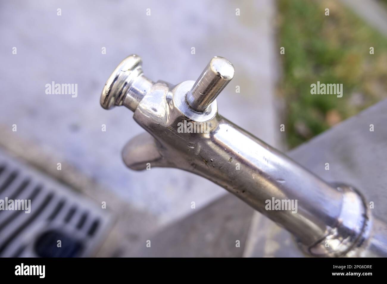 Detail of drinking water source for human consumption, hydration in the ...