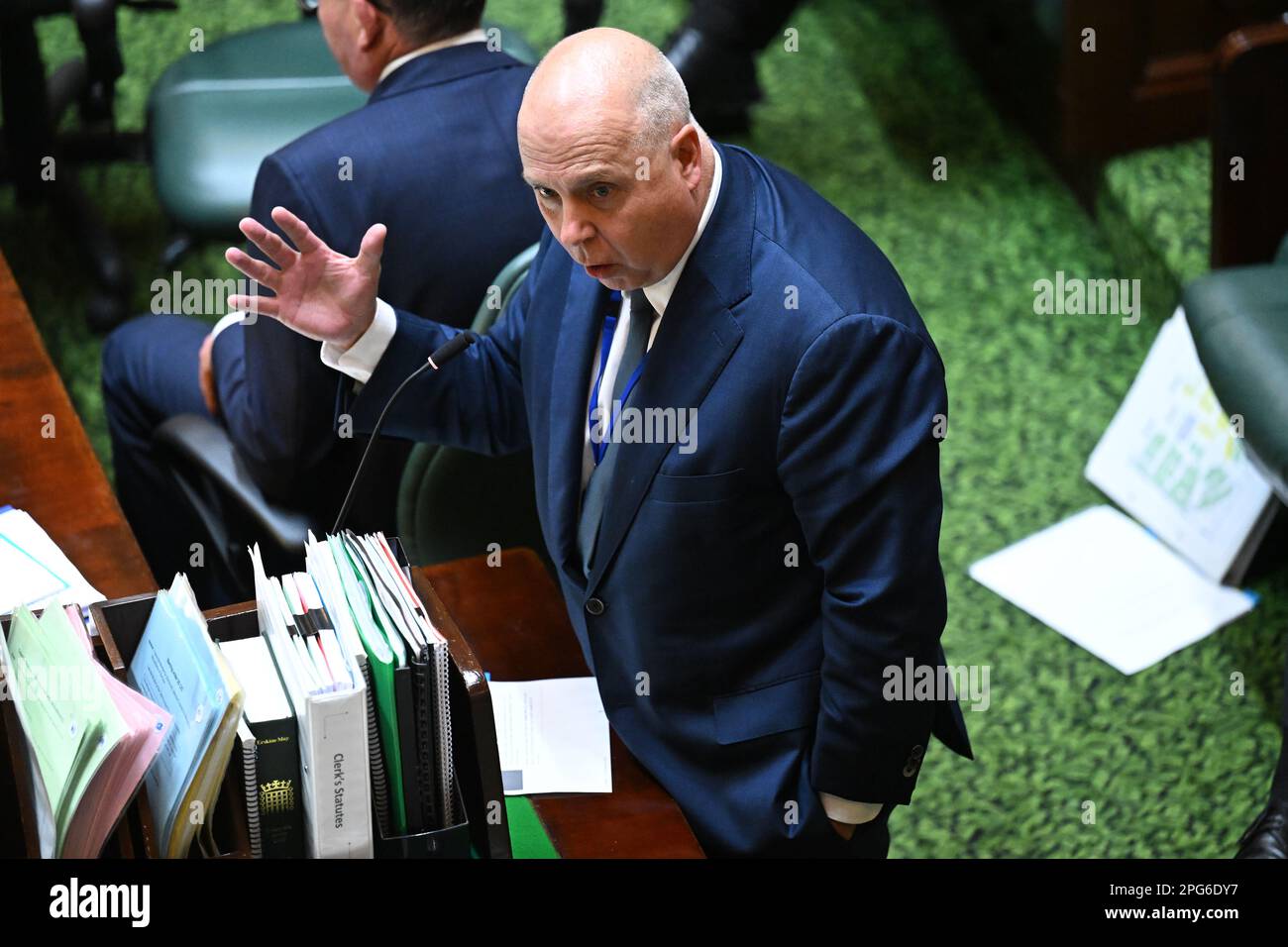 Victorian treasurer Tim Pallas speaks during question time in the ...