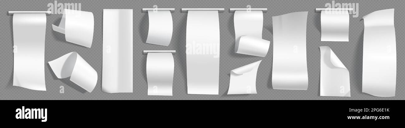 Atm payment receipt paper mockup set. 3d realistic transaction bill ... Atm payment receipt paper mockup set. 3d realistic transaction bill ...