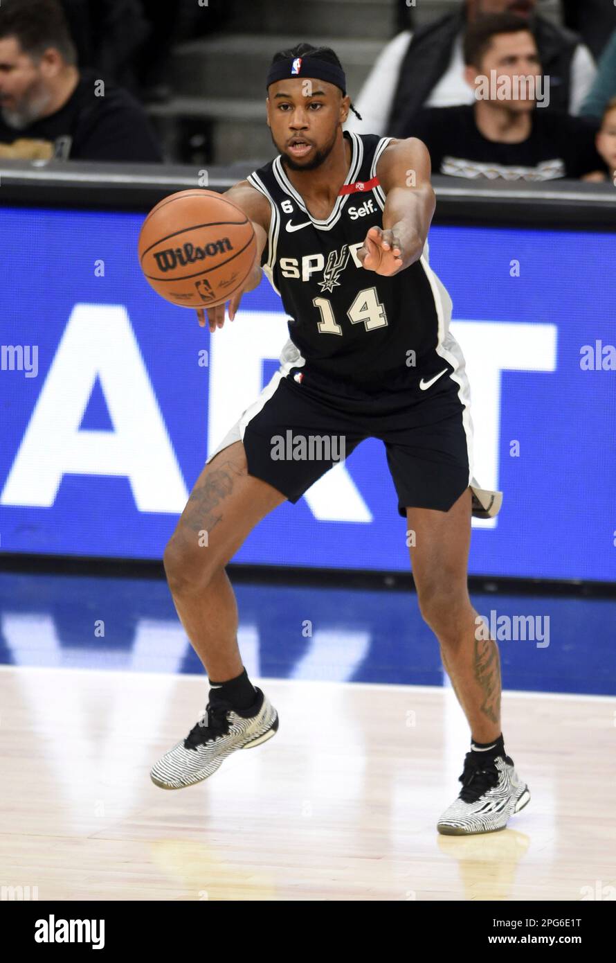 SAN ANTONIO, TX - MARCH 19: San Antonio Spurs guard Blake Weseley ...