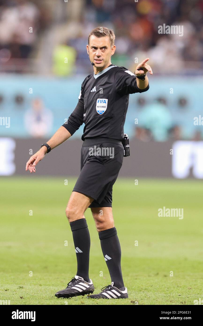 Referee Clement Turpin of France seen during the FIFA World Cup Qatar ...