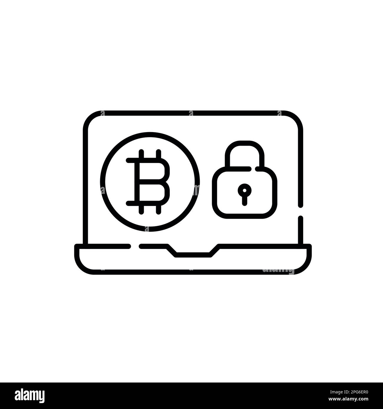 Secure bitcoin user account and transactions. Pixel perfect, editable stroke icon Stock Vector ...