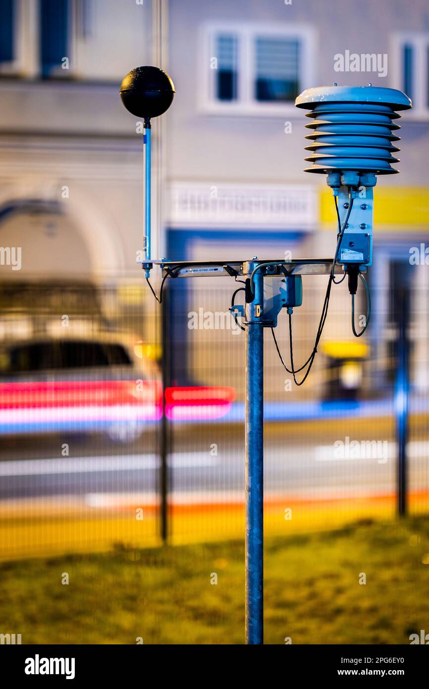 Hanover, Germany. 21st Mar, 2023. A measuring instrument of a city ...