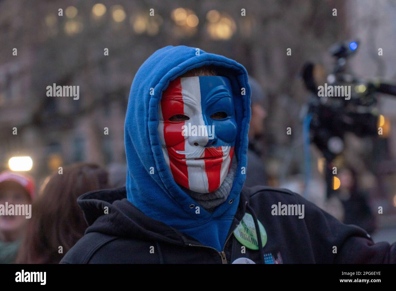 NEW YORK, NEW YORK - MARCH 20: A President Trump's supporter dress with ...