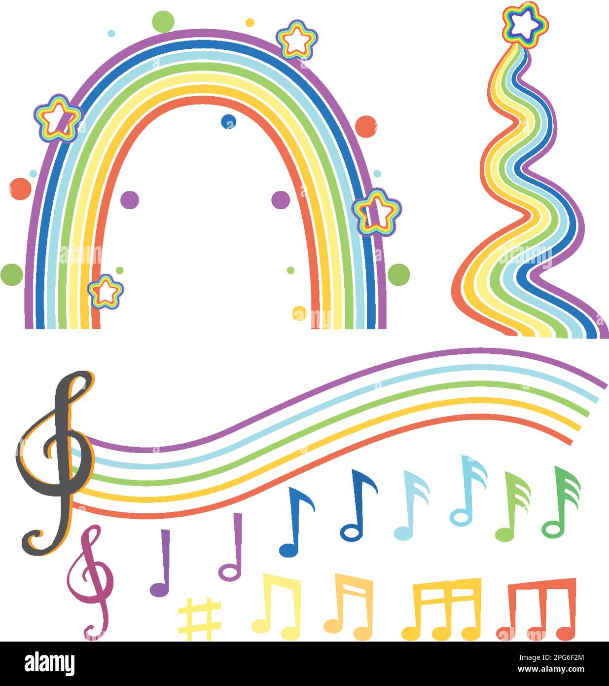 Music musical colour illustration drawing Stock Vector Images - Alamy