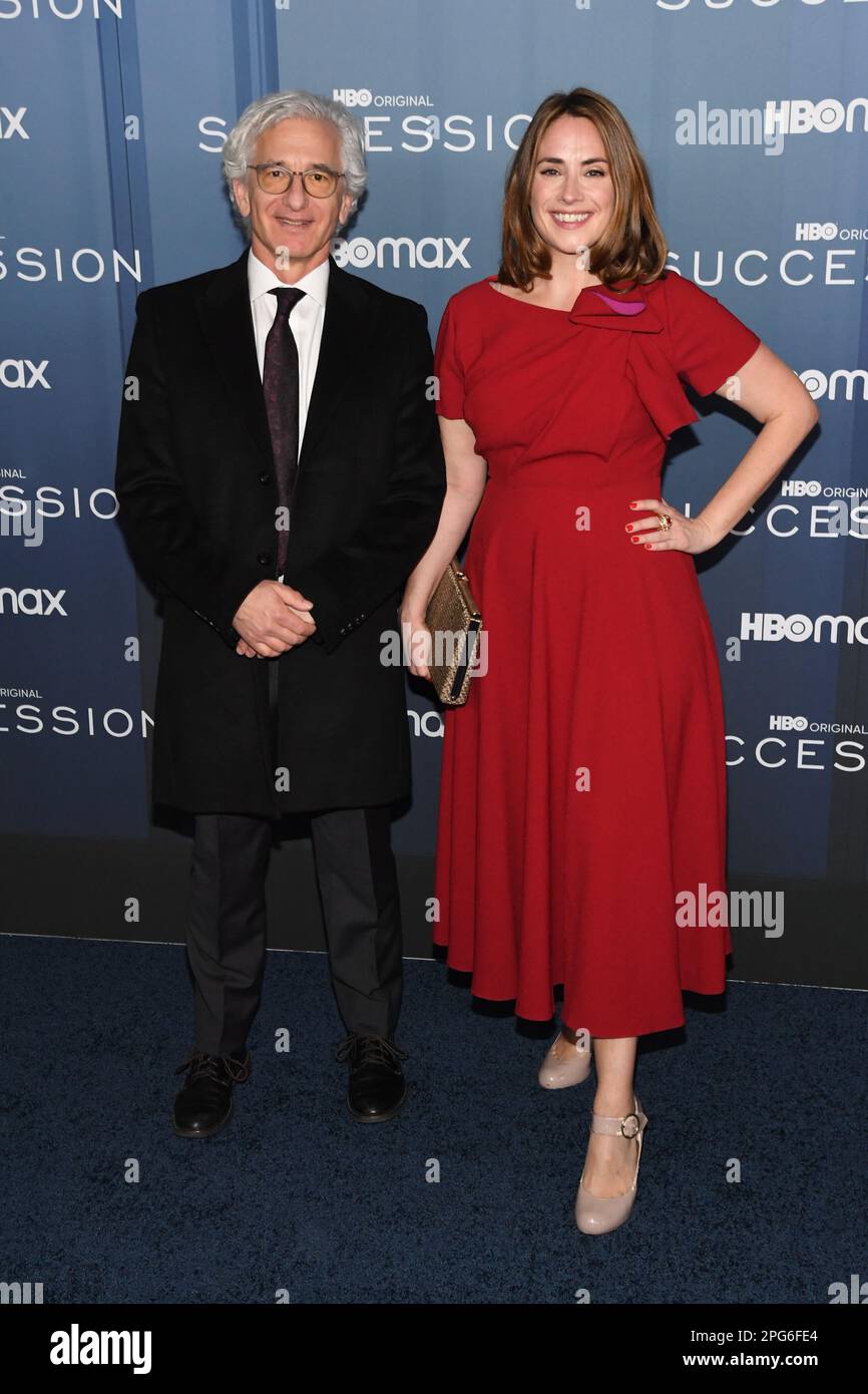 New York, USA. 20th Mar, 2023. Ed Solomon and Lucy Prebble attend HBO's "Succession" Season 4 ...