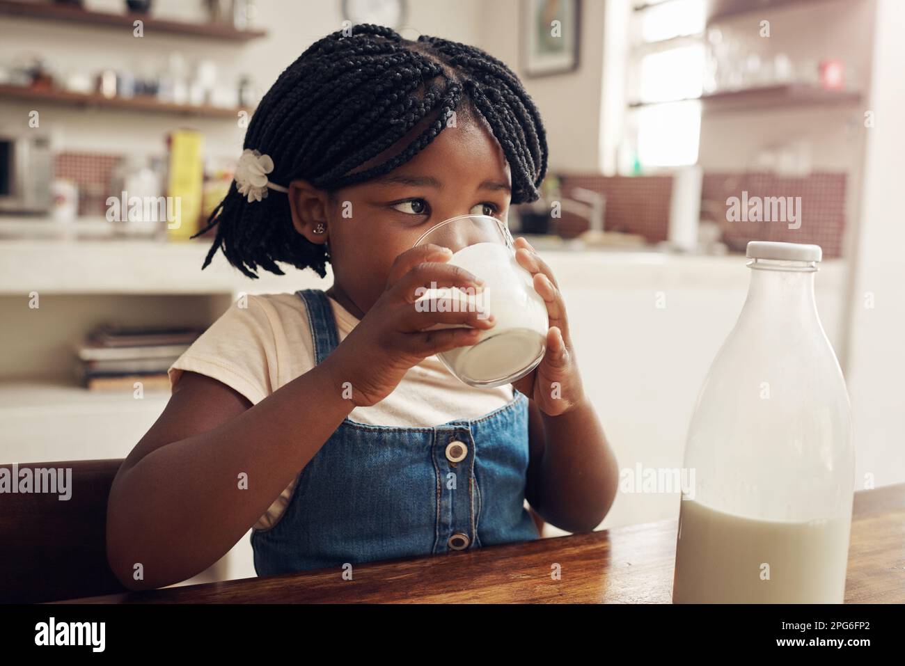 African child enjoying milk hi-res stock photography and images - Alamy