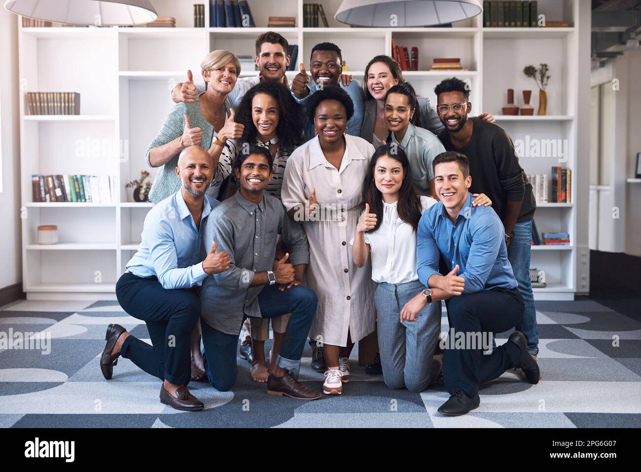 United teams always achieve the best together. Portrait of a diverse ...