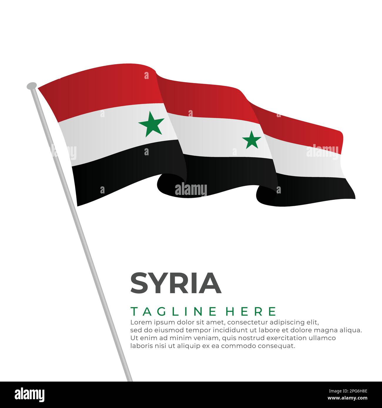 Template vector Syria flag modern design. Vector illustration Stock ...