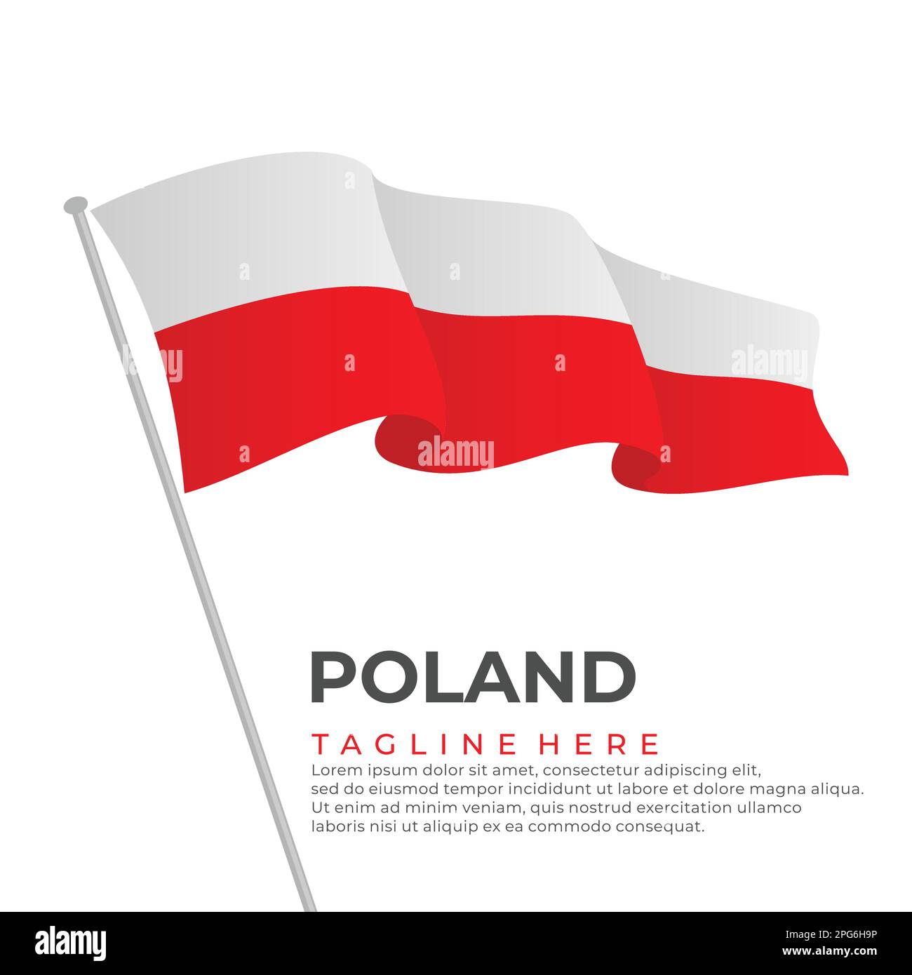 Template vector Poland flag modern design. Vector illustration Stock ...