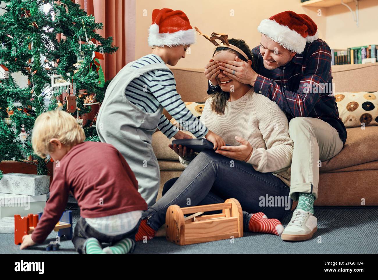 Family, a gift that holds the greatest value. a young woman receiving a ...