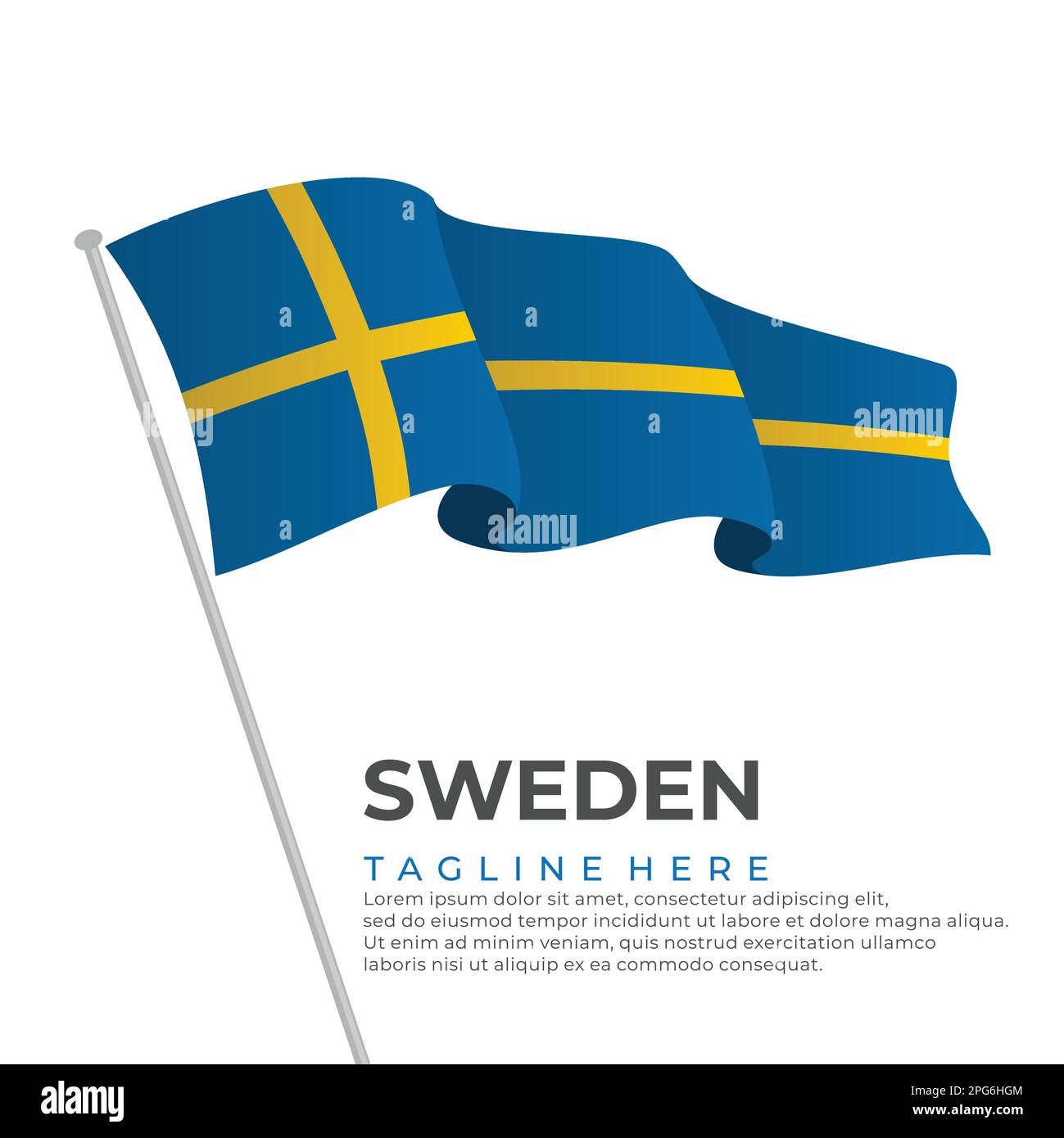 Template vector Sweden flag modern design. Vector illustration Stock ...