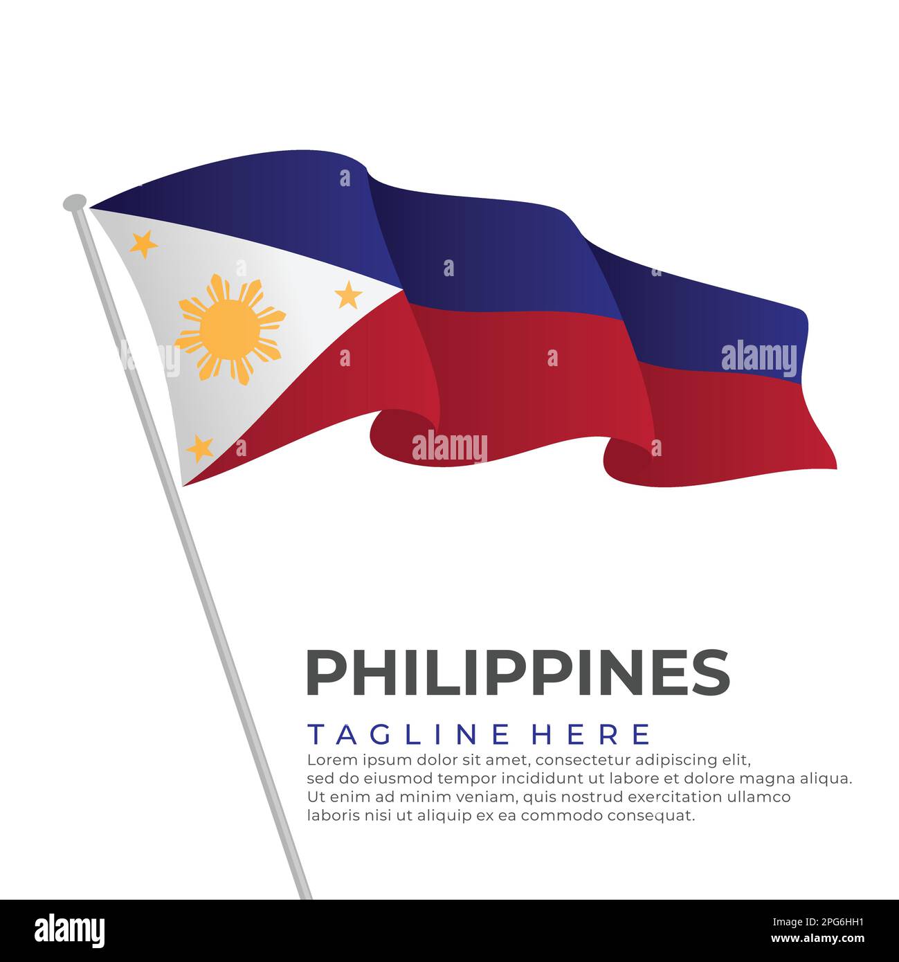 Template vector Philippines flag modern design. Vector illustration ...