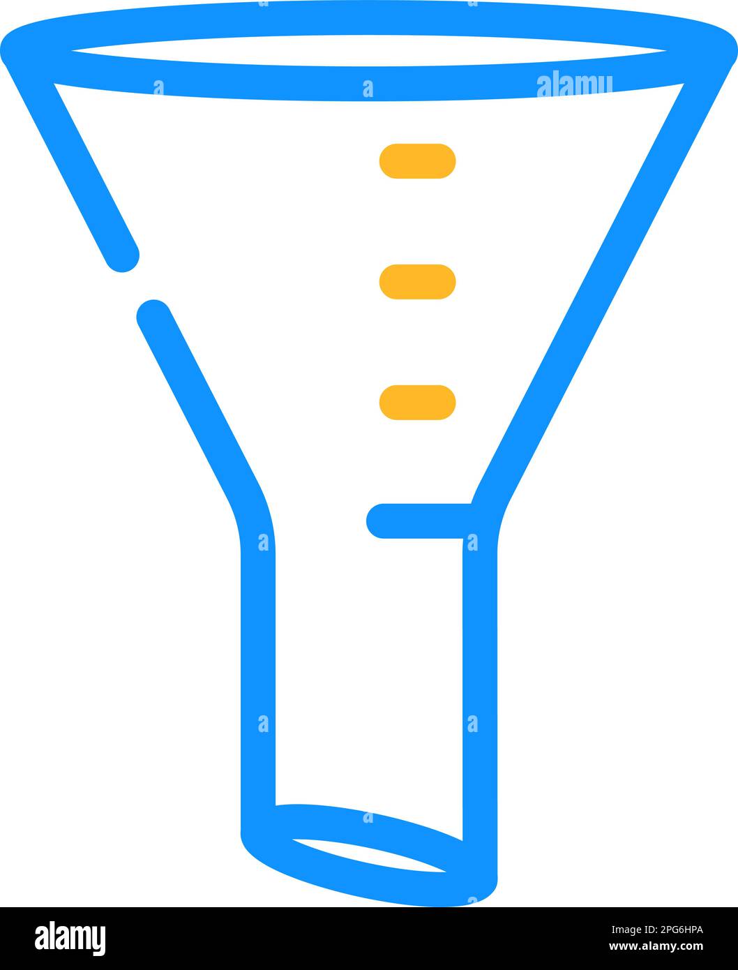funnel chemical glassware lab color icon vector illustration Stock ...