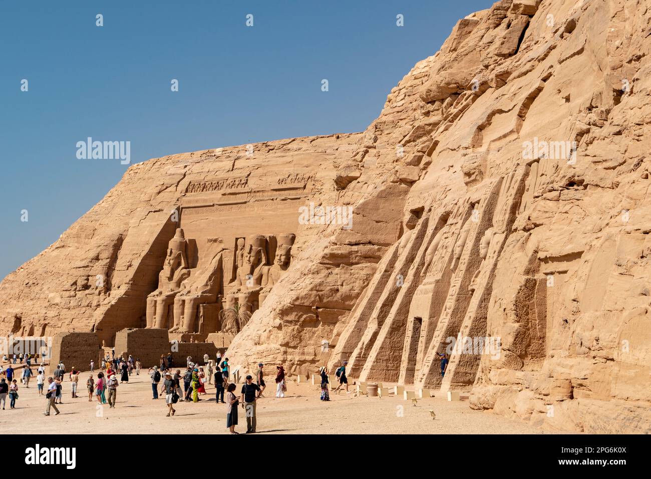 Main and Smaller Temples of Abu Simbel, Egypt Stock Photo - Alamy
