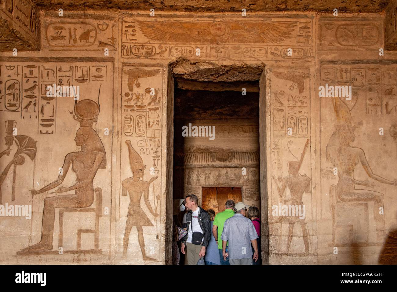 Inside Smaller Temple of Abu Simbel, Egypt Stock Photo - Alamy