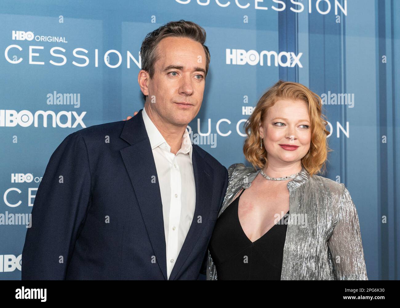 Matthew Macfadyen and Sarah Snook attend HBO's "Succession" Season 4 ...