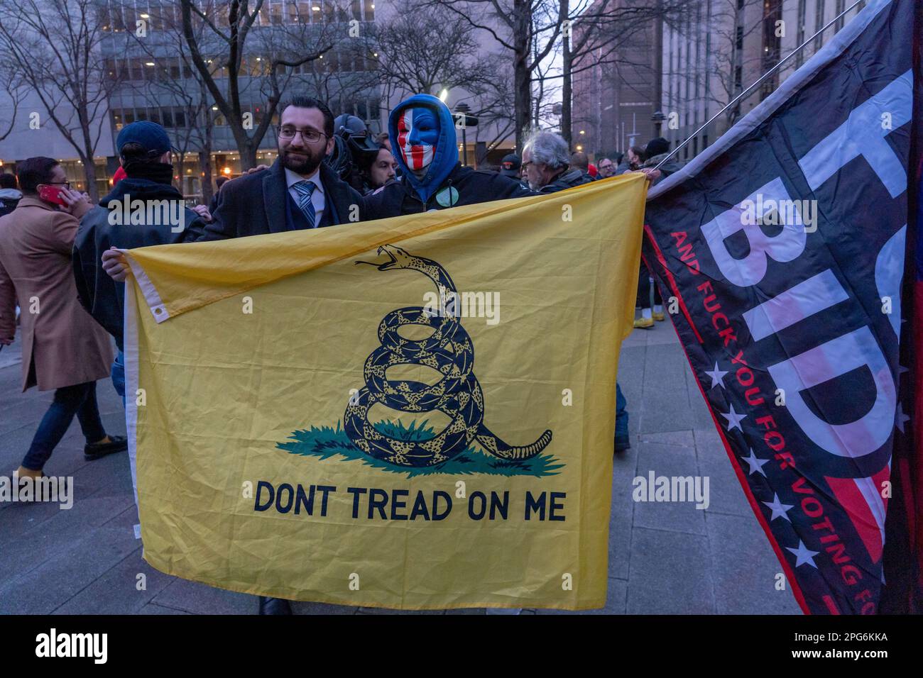 New York, United States. 20th Mar, 2023. President Trump's supporters ...